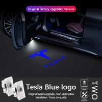 China Tesla LED Logo Projector Puddle Light with Ultra-Bright 3D Laser Ghost Shadow Effect and Plug and Play Installation for sale