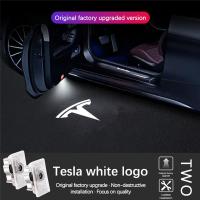 China Tesla LED Logo Projector Puddle Light with Ultra-Bright 3D Laser Ghost Shadow Effect and Plug and Play Installation for sale