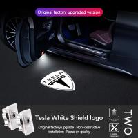 China Tesla LED Logo Projector Puddle Light with Ultra-Bright 3D Laser Ghost Shadow Effect and Plug and Play Installation for sale