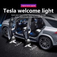 China Tesla LED Logo Projector Puddle Light with Ultra-Bright 3D Laser Ghost Shadow Effect and Plug and Play Installation for sale