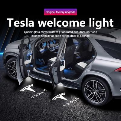 China Dynamic LED Tesla Door Welcome Light 5W 4.5V Smart Logo Projection Puddle Lamp for Model 3 Y S X for sale