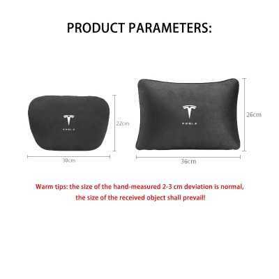 China Luxury Memory Foam Neck Pillow Lumbar Cushion for Tesla Model 3 Y S 2019-2026 Ergonomic Car Seat Support for sale