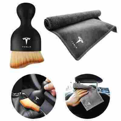 China Ultra Soft Microfiber Auto Detailing Brush for Tesla Model Y Juniper Model 3 Highland 2 Size Options for sale