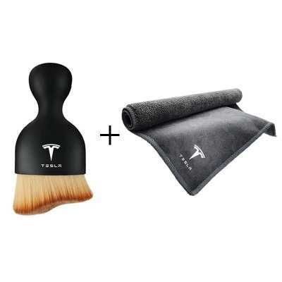 China Soft Microfiber Car Dashboard Cleaning Brush for Tesla Model 3 Highland 2 Sizes for sale