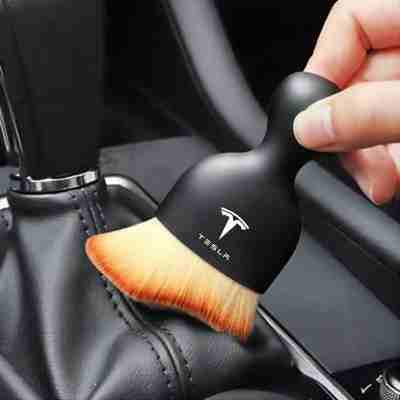 China Ultra Soft Microfiber Car Interior Cleaning Brush for Tesla Model 3 Highland Y Juniper 2 Size Options for sale