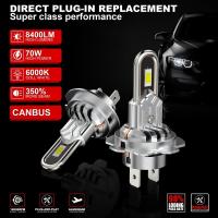 China CF Phantom X H4 LED Headlight Bulbs 30000LM 6500K Canbus No Error 100W 12V Hi/Lo Beam for sale