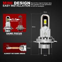 China CF Phantom X H4 LED Headlight Bulbs 30000LM 6500K Canbus No Error 100W 12V Hi/Lo Beam for sale