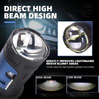 China 8000 Lumens 6500K Cool White LED Projector Headlight H4 Bulb Plug and Play 12V for sale