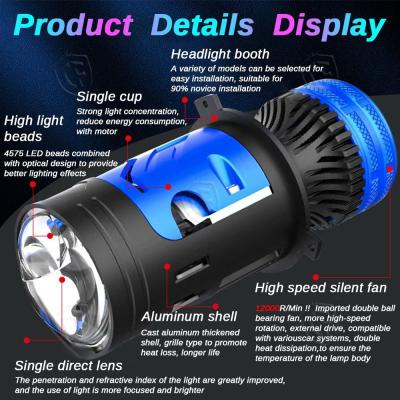 China H4 Bi LED Projector Headlight Bulb 140W 8000LM 6500K Cool White Plug and Play for Car Motorcycle for sale
