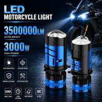 China 8000 Lumens 6500K Cool White LED Projector Headlight H4 Bulb Plug and Play 12V for sale