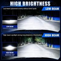 China 8000 Lumens 6500K Cool White LED Projector Headlight H4 Bulb Plug and Play 12V for sale