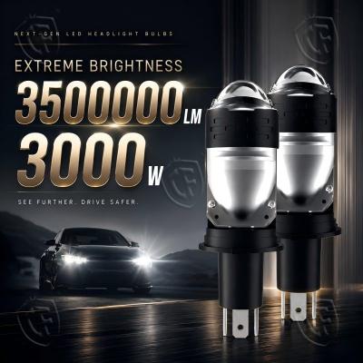China CF Turbo H4 LED Projector Headlight Bulb 6500K 24W IP67 Dual Beam Hi/Lo Replacement for sale