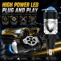China H4 LED Headlight Bulb 6500K 24W Dual Beam Mini Projector IP67 Waterproof Plug and Play for sale