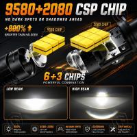 China H4 LED Headlight Bulb 6500K 24W Dual Beam Mini Projector IP67 Waterproof Plug and Play for sale
