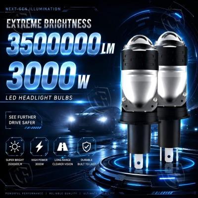 China H4 Bi LED Projector Headlight Bulb 6500K 24W Hi/Low Beam IP67 Waterproof 30000H Lifespan for sale