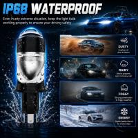 China H4 LED Headlight Bulb 6500K 24W Dual Beam Mini Projector IP67 Waterproof Plug and Play for sale