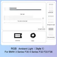 China CF BMW F30 F32 F33 F36 RGB Interior Ambient LED Lighting Kit 12V Plug and Play for sale