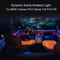 China CF BMW F30 F32 F33 F36 RGB Interior Ambient LED Lighting Kit 12V Plug and Play for sale