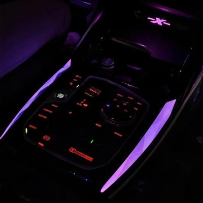China BMW X3 X4 iX3 2022-2024 Crystal Center Console Ambient Light Strips DC 12V Plug and Play for sale