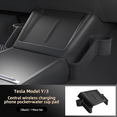 China Tesla Model Y 2025 Juniper Wireless Charging Organizer Anti-Slip Custom Fit Tray for sale