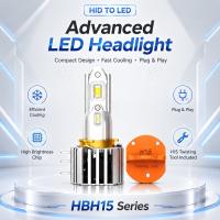China CF H15 LED Headlight Bulb 6500K Cool White IP68 Waterproof DC9V-16V Wide Voltage Auto Lamp for sale