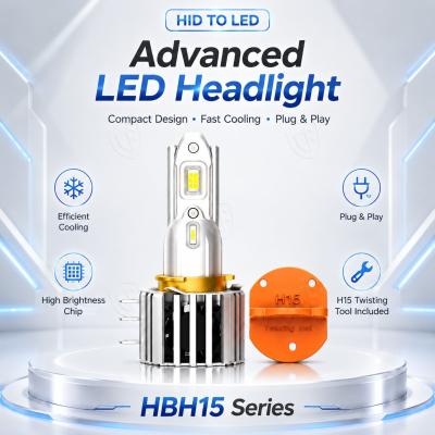 China CF H15 LED Headlight Bulb 6500K White IP68 Waterproof DC9V-16V for Car Replacement for sale