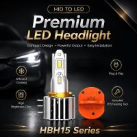 China CF H15 LED Headlight Bulbs 6500K Cool White IP68 Waterproof 140W High Performance Car Lighting Upgrade for sale