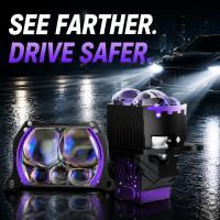 China CF 5 DragonEye Bi LED Projector Lens Headlight Retrofit Kit 6000K 25000 Lumens 12V for sale