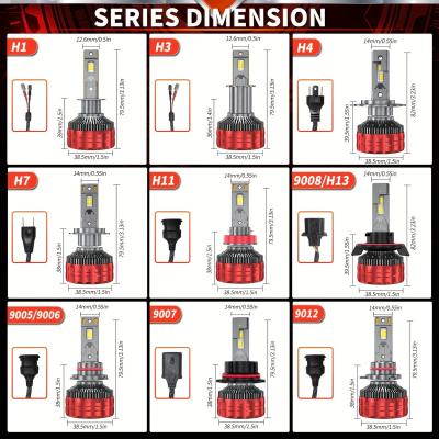 China CF 100W 6500K Canbus Error Free LED Headlight Bulbs H7 H4 Plug and Play Conversion Kit for sale