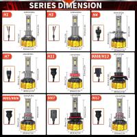 China 6500K Cool White Car LED Headlight 100W Canbus Error Free Plug and Play H7 H4 H11 9005 9006 for sale