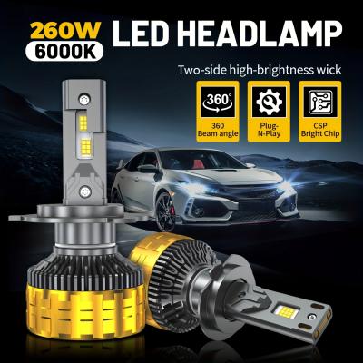China CF Motorsport 100W LED Headlight Bulb H4 H7 H11 12V Super Bright Canbus Plug and Play Conversion Kit for sale