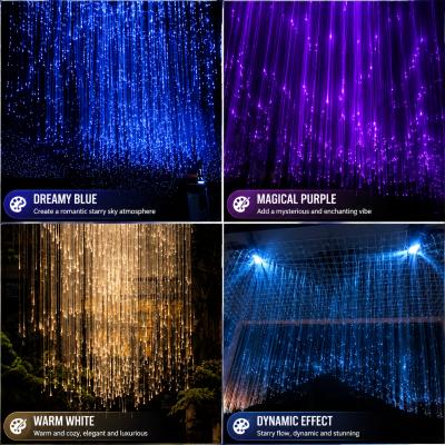 China CF Fiber Optic Starlight Headliner Kit 6000K Cool White 12V-220V Universal Car Interior Ambient Lighting for sale