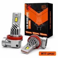 China F35 Mini LED Headlight Bulbs 5000LM Plug and Play Car Lighting Upgrade with Cooling Fan for sale