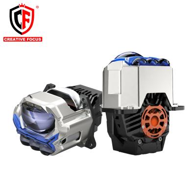 China 3 Inch Bi LED Projector Lens with Dual Fan Cooling and Wide Cutoff Beam for LED Headlight Retrofit Kit for sale