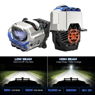 China Universal 3 Inch Bi-LED Projector Headlight with Dual Cooling Fans 6000K White Light 60W Low Beam for Automotive Retrofit for sale