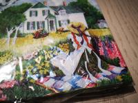 China Color Printed Paper Napkin Disposable 30×30cm Retro Idyllic for sale
