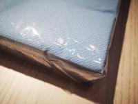 China 17gsm Light Blue Disposable Paper Napkin 330x330mm 2 Ply Virgin Wood Pulp for sale