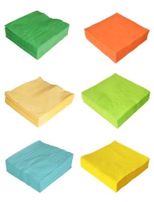 China Disposable 18gsm Colored Paper Napkins Light Blue Degradable 40×40cm for sale