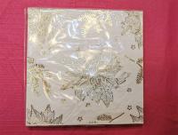 China Monogrammed Gold Foil Napkin 3ply Beverage 33*33cm for sale