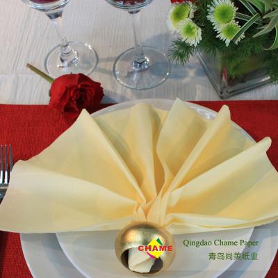 China Custom 2-3 Ply 25x25cm Disposable Paper Napkin for Restaurant Use 100% Virgin Wood Pulp for sale
