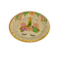 China Biodegradable Gold Foil Paper Plate 6 Count Touch of Color Table Cover 40x40cm for sale