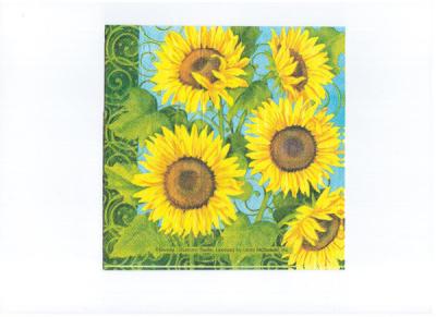 China 13x13 Sunflower Paper Dinner Napkins 20 Count 17gsm Thanksgiving Serviettes for sale