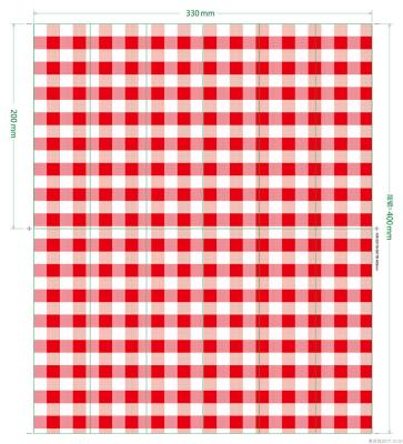 China 3ply Red and White Gingham Paper Napkins 25x25cm Beverage Napkins for Party for sale