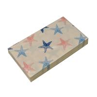 China Disposable 6.5x6.5 Inch 18gsm Linen Look Paper Napkins Starfish Printed 20 Pack for sale