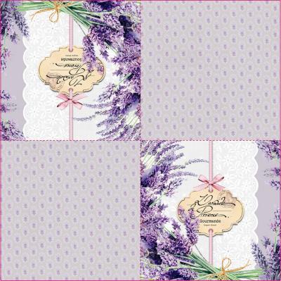 China 20 Pack 20gsm Lavender Printed Decorative Paper Napkins 33cm for Party for sale