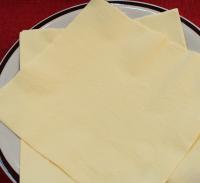 China Ivory 2-Ply 15x17 Inch Personalized Napkins 50 Pack Gold Foil Luncheon for sale
