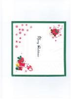 China Disposable Christmas Paper Serviettes 250x250mm SGS Certified Kitchen Napkins for sale