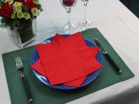 China Flame Red Airlaid Paper Napkins 40x40cm 1 Ply Linen Like for Wedding Reception for sale