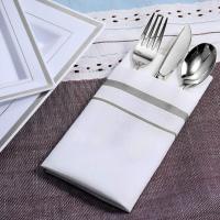 China Airlaid Disposable Tablecloth 12x17 Inches White Rose Gold 1 Ply Paper Linen for sale