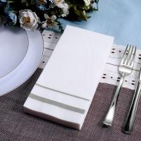 China Airlaid Disposable Tablecloth 12x17 Inches White Rose Gold 1 Ply Paper Linen for sale